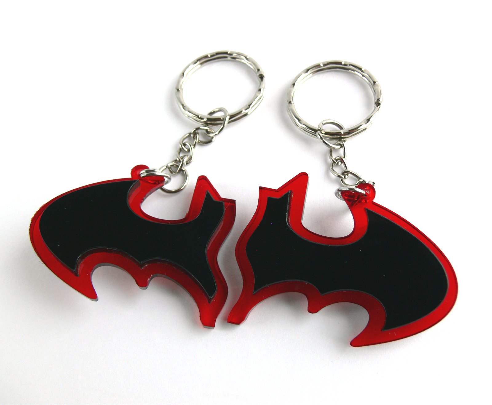 Batman best friends keychain Laser cut red and black plastic 3 - Laser ...